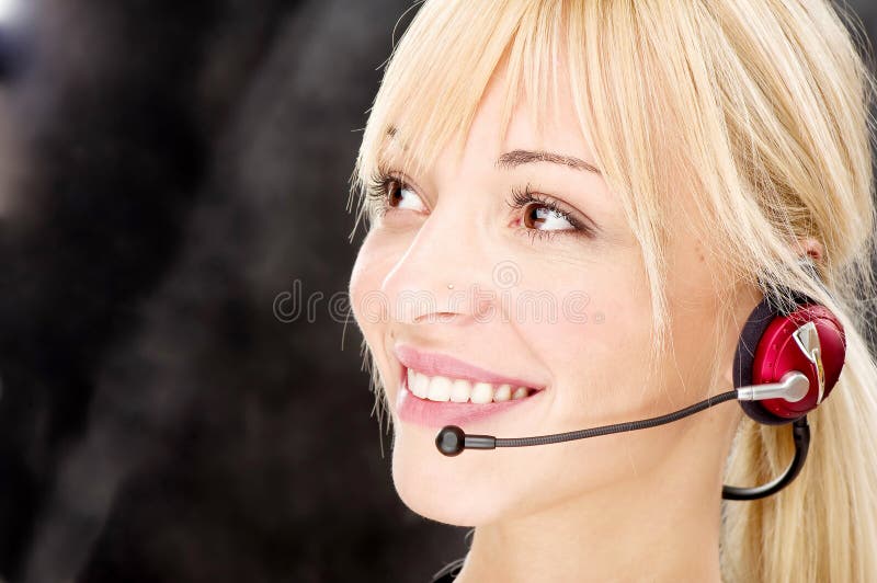 Friendly Telephone Operator Stock Photo - Image of helpful, support ...