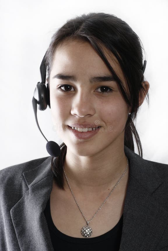 Friendly Telephone Operator Stock Image - Image of headset, online: 2918157