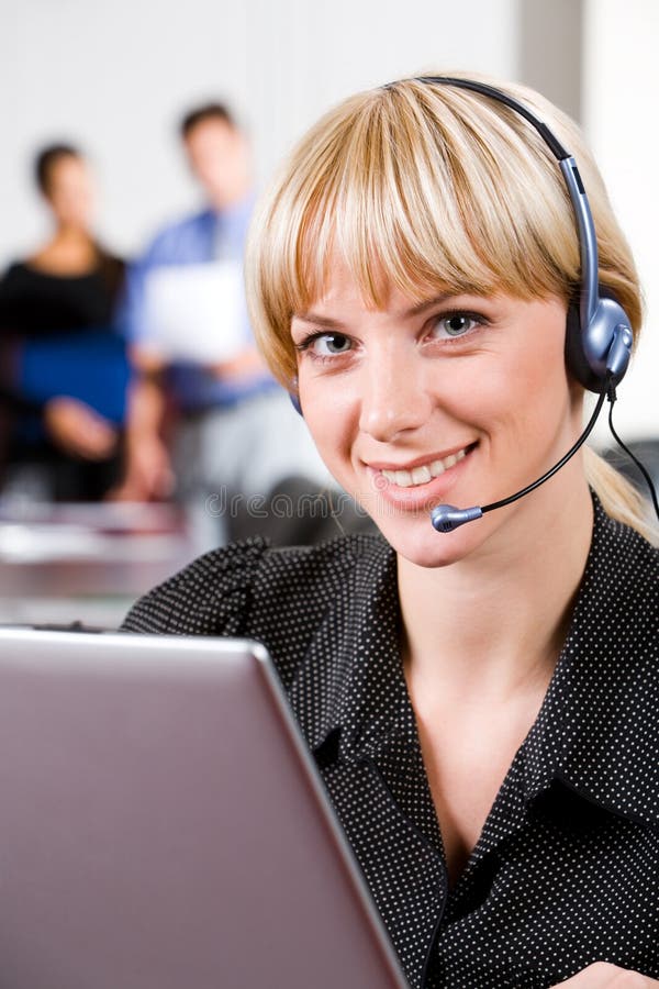 Telephone operator stock image. Image of friendly, conversation - 3148775