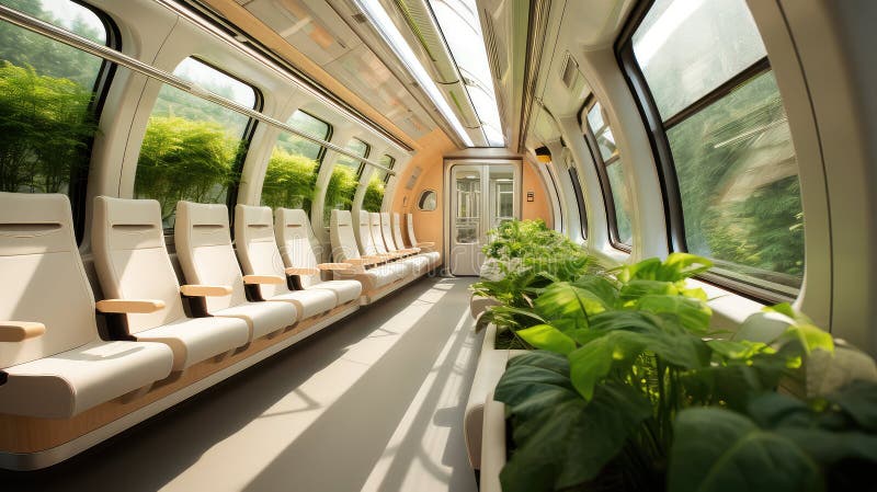 Friendly train interior stock illustration. Illustration of ...