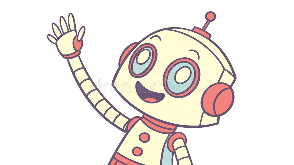 Friendly Waving Robot. Modern Technology. AI and Innovation Concept ...