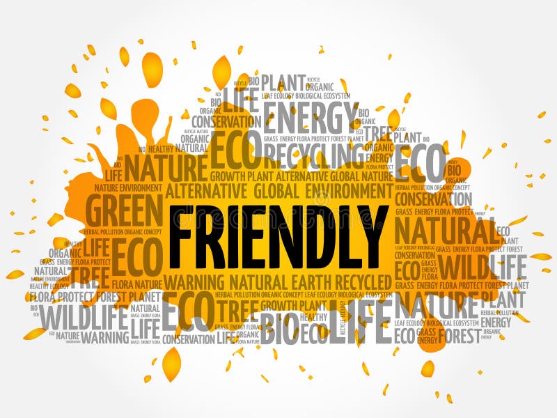 Friendly Word Cloud, Conceptual Background Stock Illustration ...