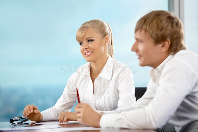 Friendly Working Conditions Stock Photo - Image of meeting, businessman ...
