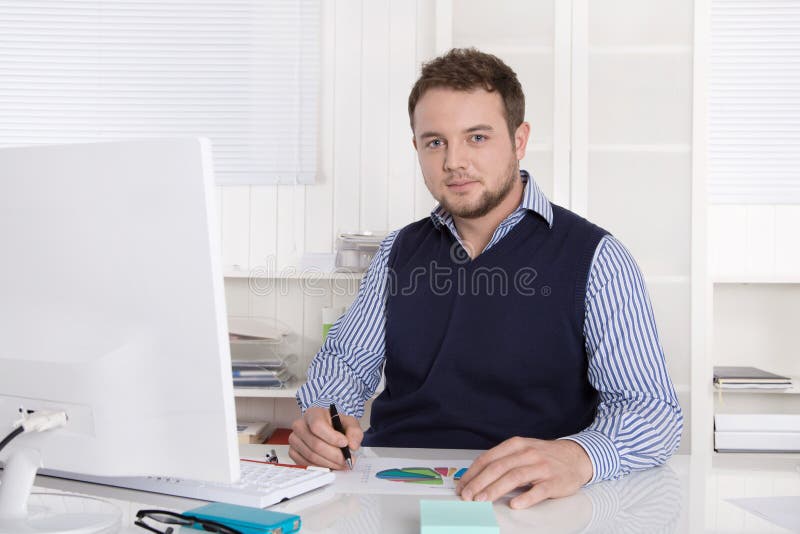 Friendly Professional Man - Isolated on White Stock Photo - Image of ...