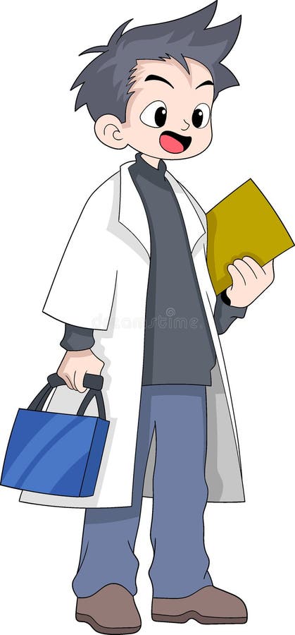 A Friendly Young Doctor Carrying Documents and a Bag Ready To Work ...