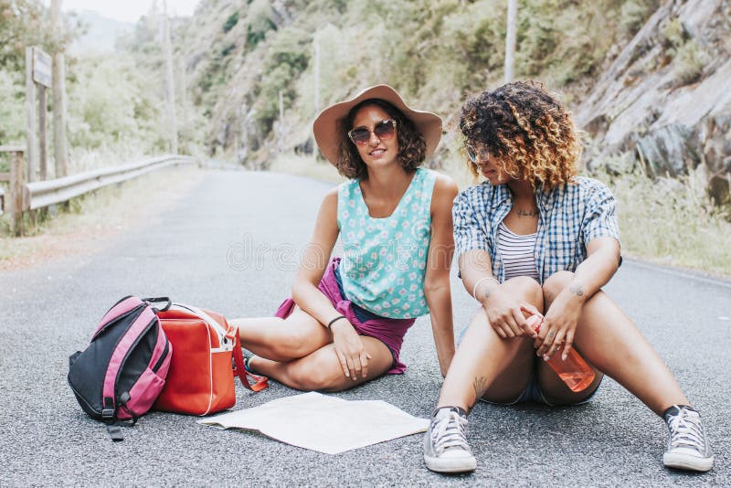 Friendly young girls trip stock photo. Image of learn - 105771812