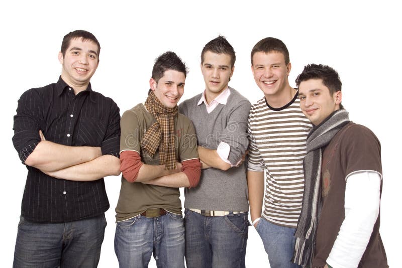 Casual group of young boys stock image. Image of caucasian - 4998531
