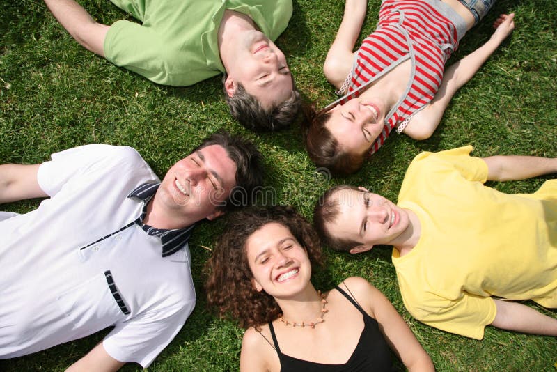 Friends stock image. Image of relaxation, grass, girls - 2569155