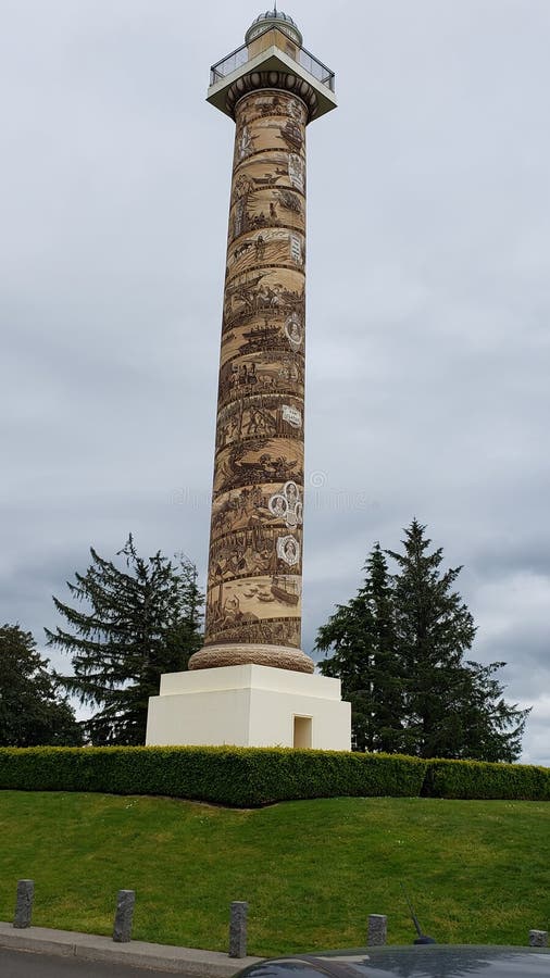 Friends of Astoria Column in Oregon Editorial Stock Photo - Image of ...