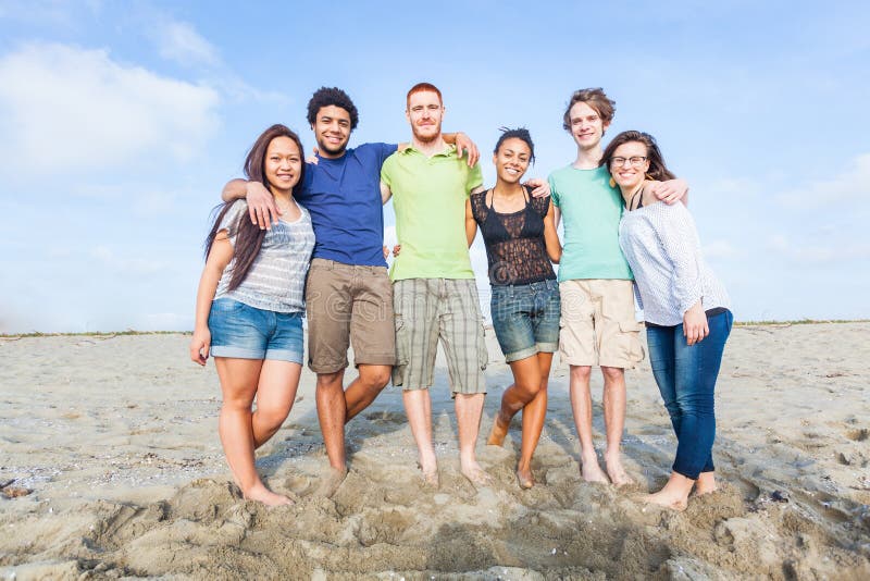 Friends at Beach stock photo. Image of crowd, friends - 40167374