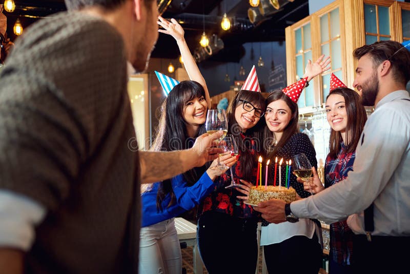 Friends Birthday Party Stock Image Image Of Group Lifestyle 89598337