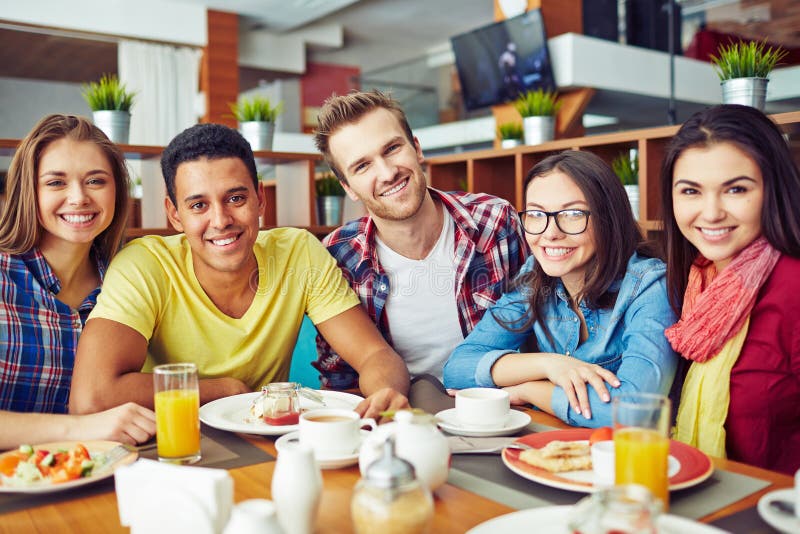 Friends in cafe stock photo. Image of teenager, looking - 64347284