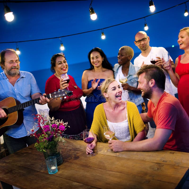 Friends Celebration Cheers Happiness Bonding Concept Stock Photo ...