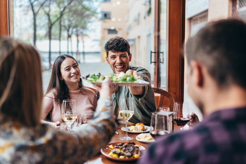 Friends at a Celebration Inside a Bar Stock Image - Image of indoor ...