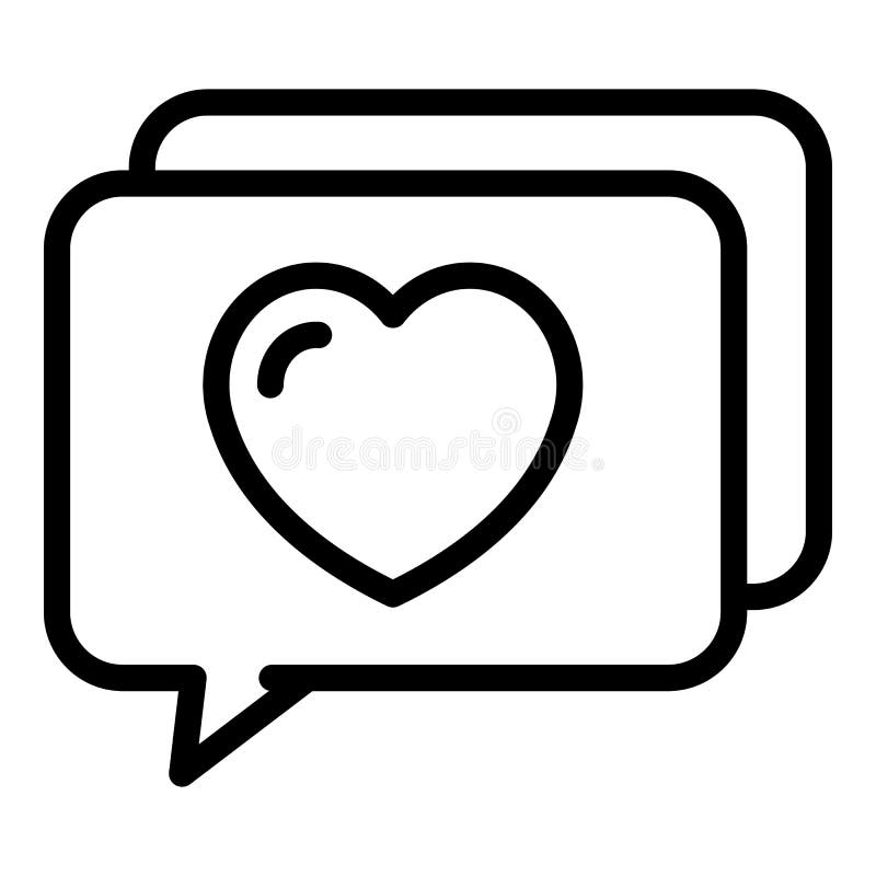 Friends Chat Bubble Icon, Outline Style Stock Vector - Illustration of ...