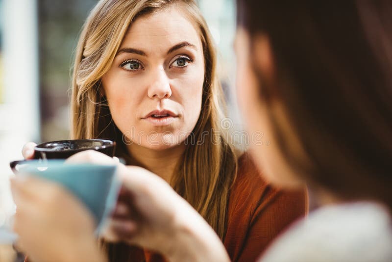 Friends Chatting Over Coffee Stock Photo - Image of drinking ...