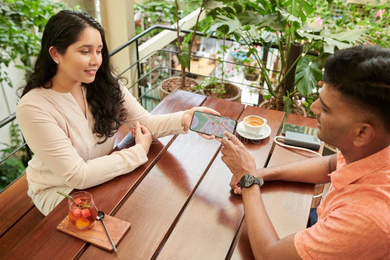 Friends Checking Map on Smartphone Stock Photo - Image of smartphone ...