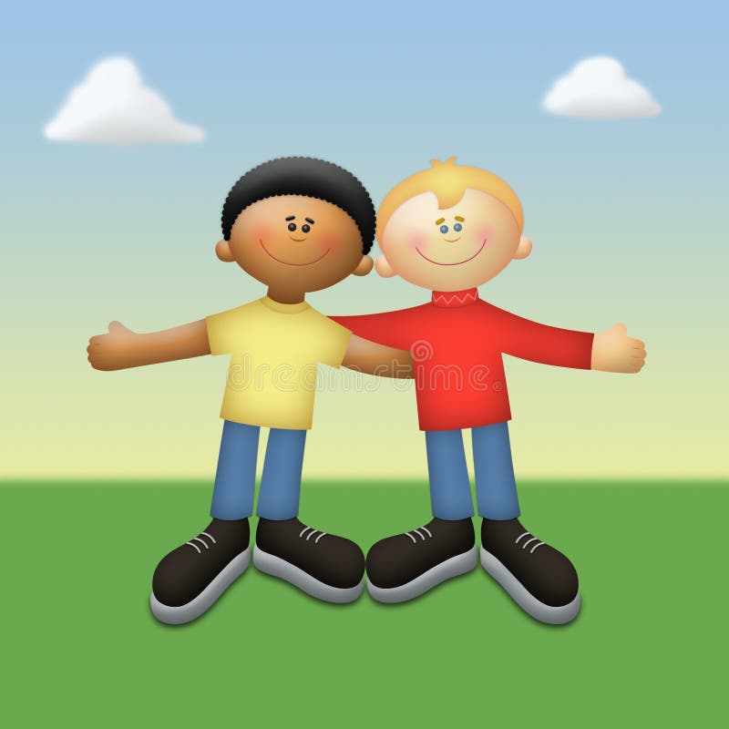 Friends of Color stock illustration. Illustration of blond - 18518246