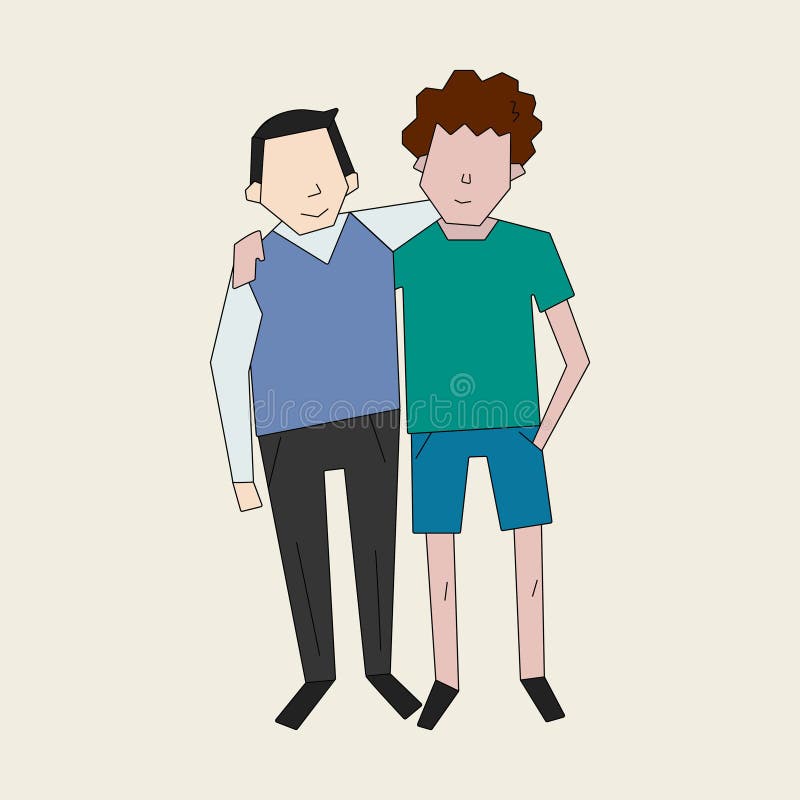 Friends Color Vector Illustration Stock Vector - Illustration of napkin ...