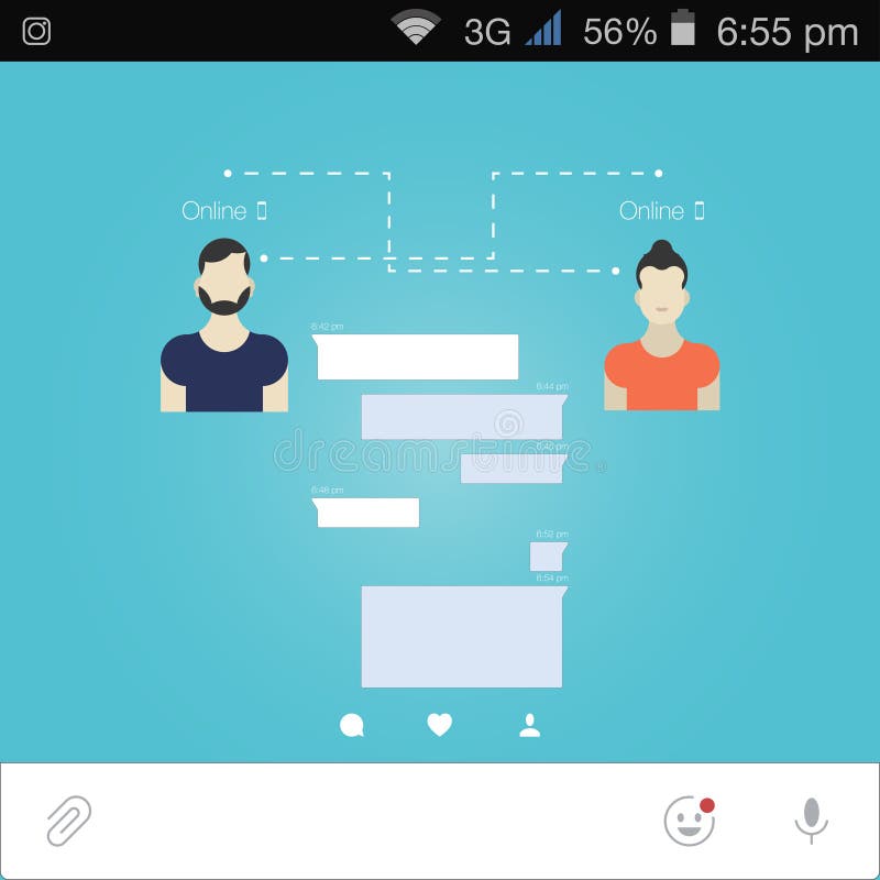 Friends Communicate in Social Networks. Stock Vector - Illustration of ...