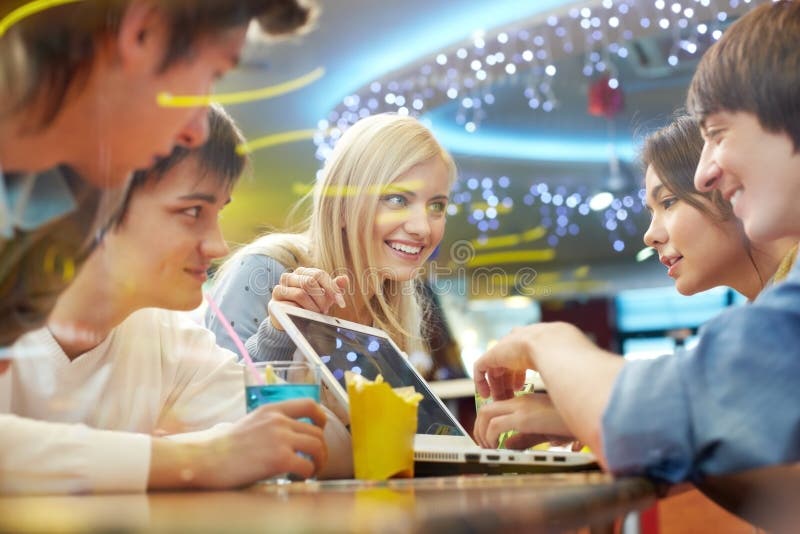 Friends communicating stock photo. Image of friends, wifi - 77309214