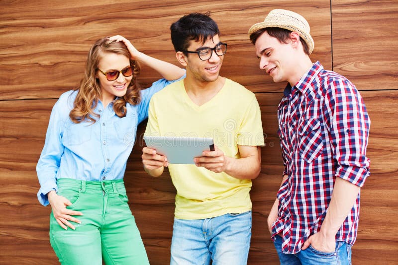 Friends communicating stock image. Image of company, portrait - 55404277