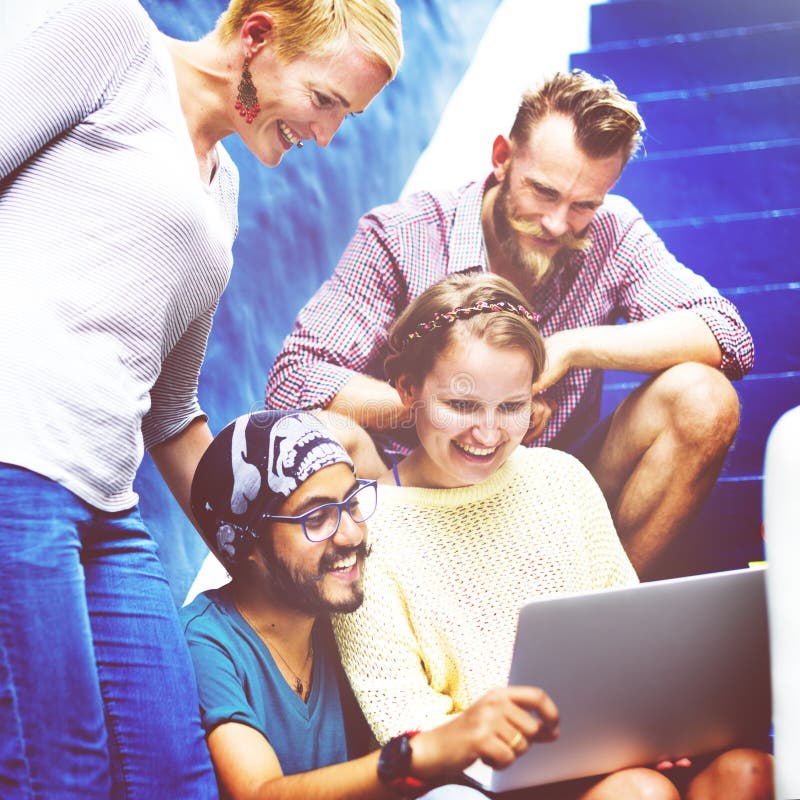 Friends Community Connection Discussion Teamwork Concept Stock Image ...