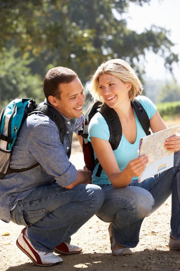 Friends on a country walk stock image. Image of smiling - 21237129