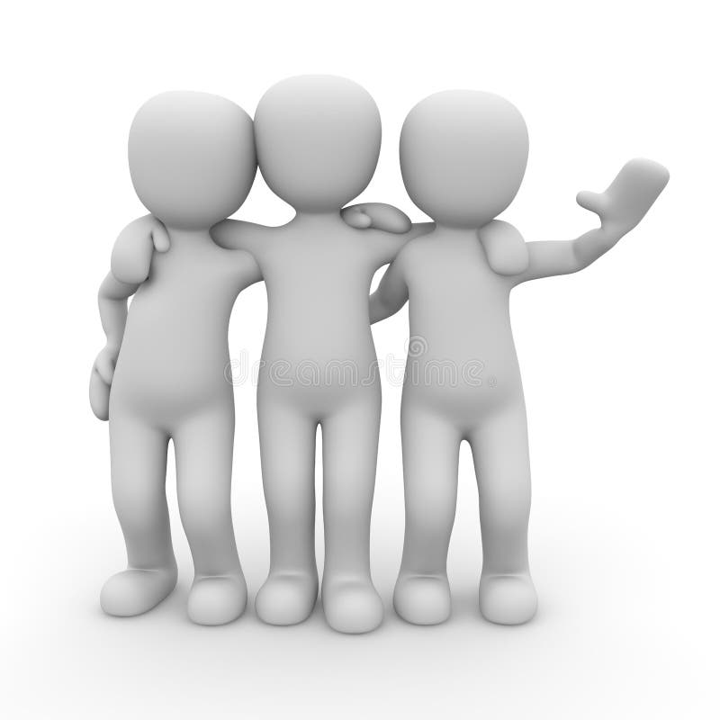 Friends 3D stock illustration. Illustration of shot, emotions - 31197627