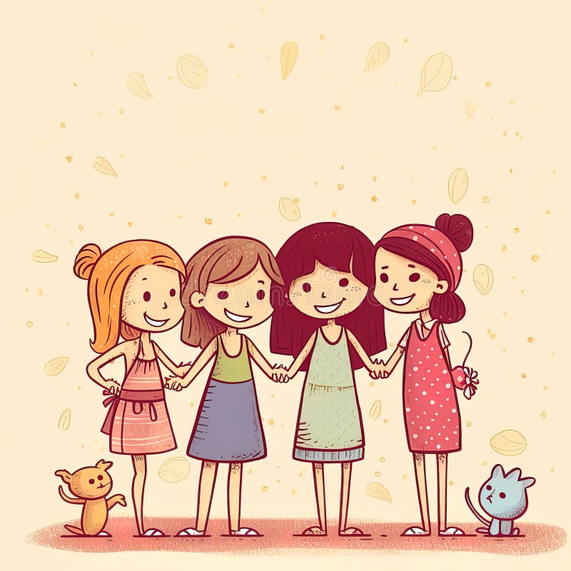 Friends Day. the Concept of Friendship. Illustration Generative AI ...