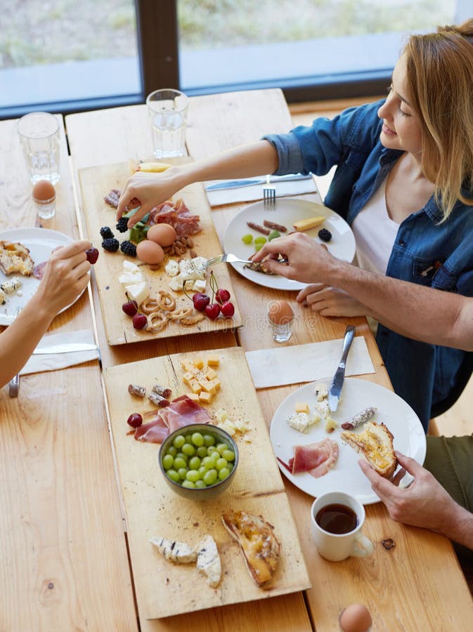 Friends Doing Breakfast Together Stock Photo - Image of caucasian ...