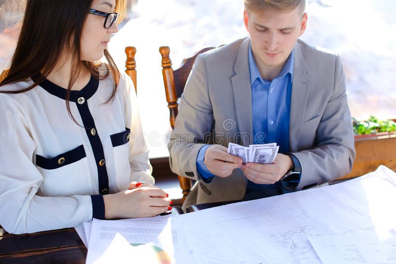 Friends Doing Home Task Using Color Diagrams. Stock Image - Image of ...