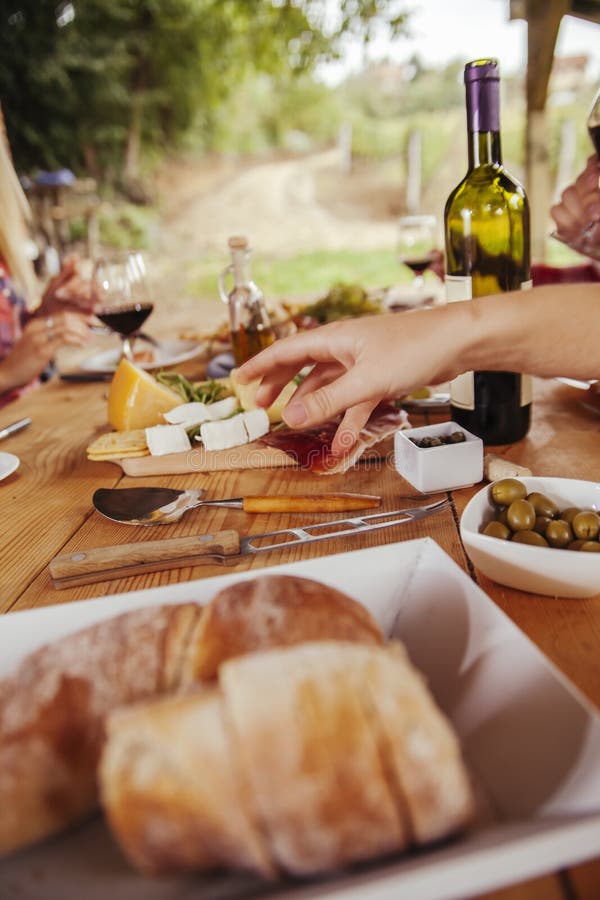 Friends Drinking Wine stock image. Image of celebratory - 118440017