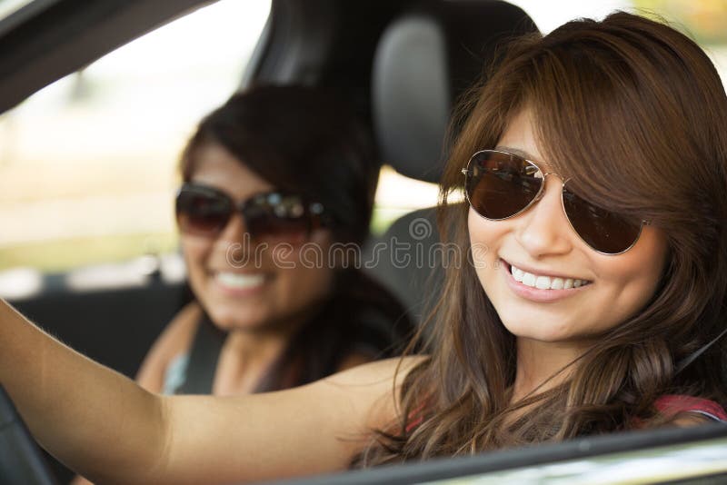 Friends Driving Taking a Road Trip. Stock Image - Image of beauty ...