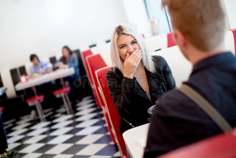 Friends Eating Fast Food the Diner Stock Image - Image of fast, meal ...