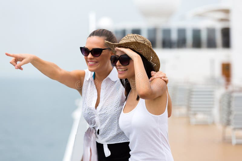 Friends on cruise stock photo. Image of adorable, cheerful - 47824636