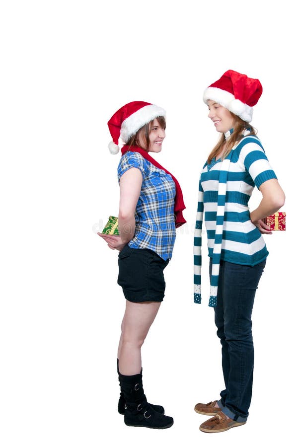 Friends Exchanging Gifts stock photo. Image of greetings - 17009580