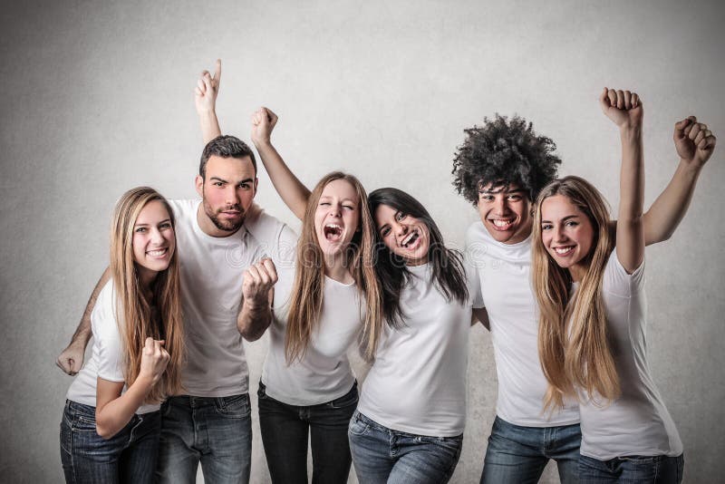 Friends exulting stock photo. Image of blonde, friend - 37253468