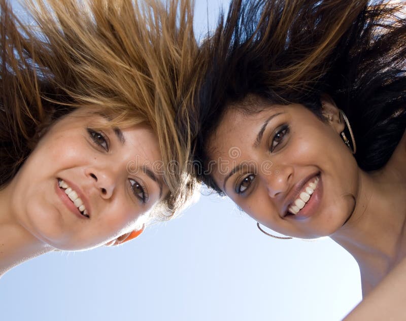Three Female Friends Relaxing at Beach Stock Photo - Image of adult ...