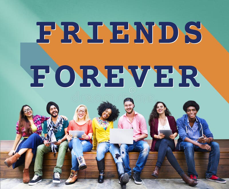 Friends Forever Community Partnership Unity Concept Stock Image - Image ...