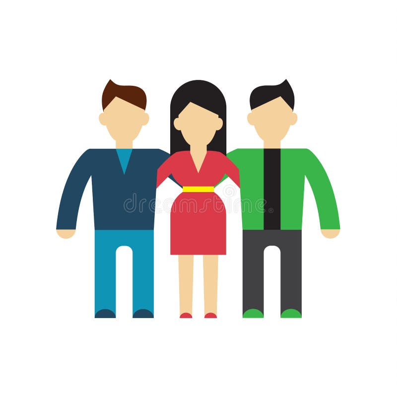 Friends and Friendly Relationship Icon Stock Vector - Illustration of ...