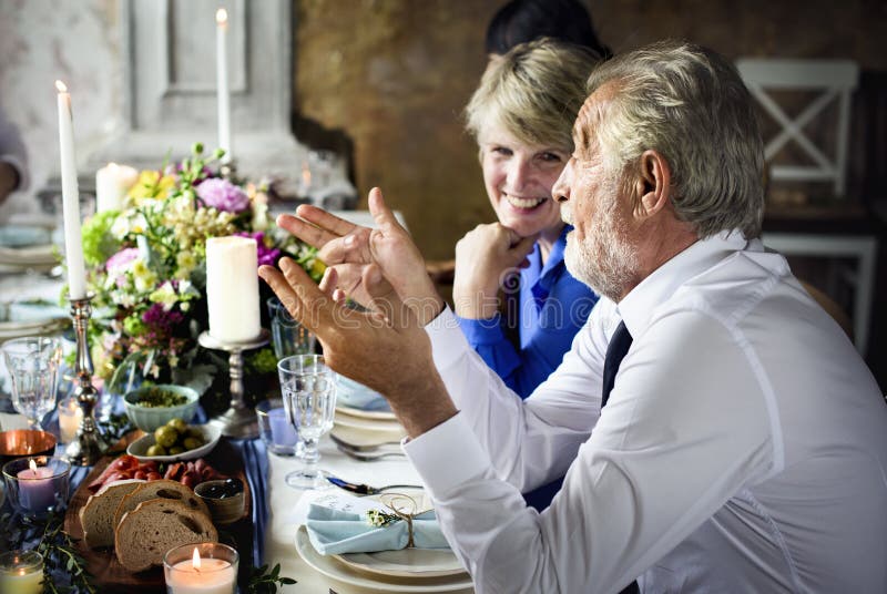 Friends Gathering Eating Food Together Stock Photo - Image of ...