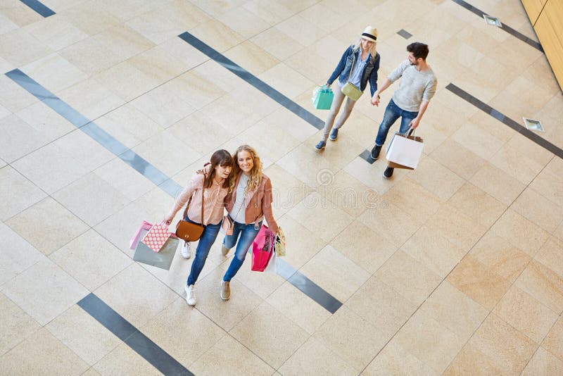 Friends Go for a Shopping Spree Stock Photo - Image of clothing ...