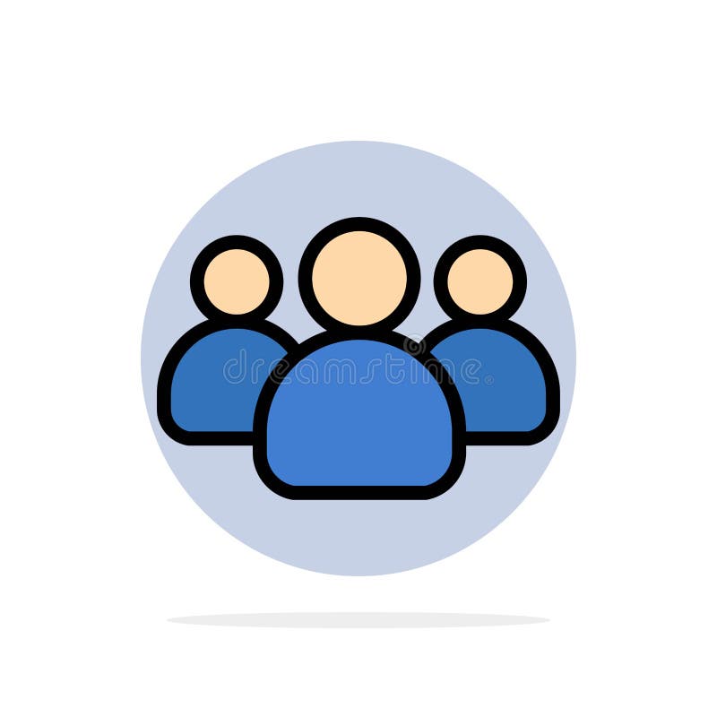 Friends, Group, Users, Team Abstract Circle Background Flat Color Icon ...