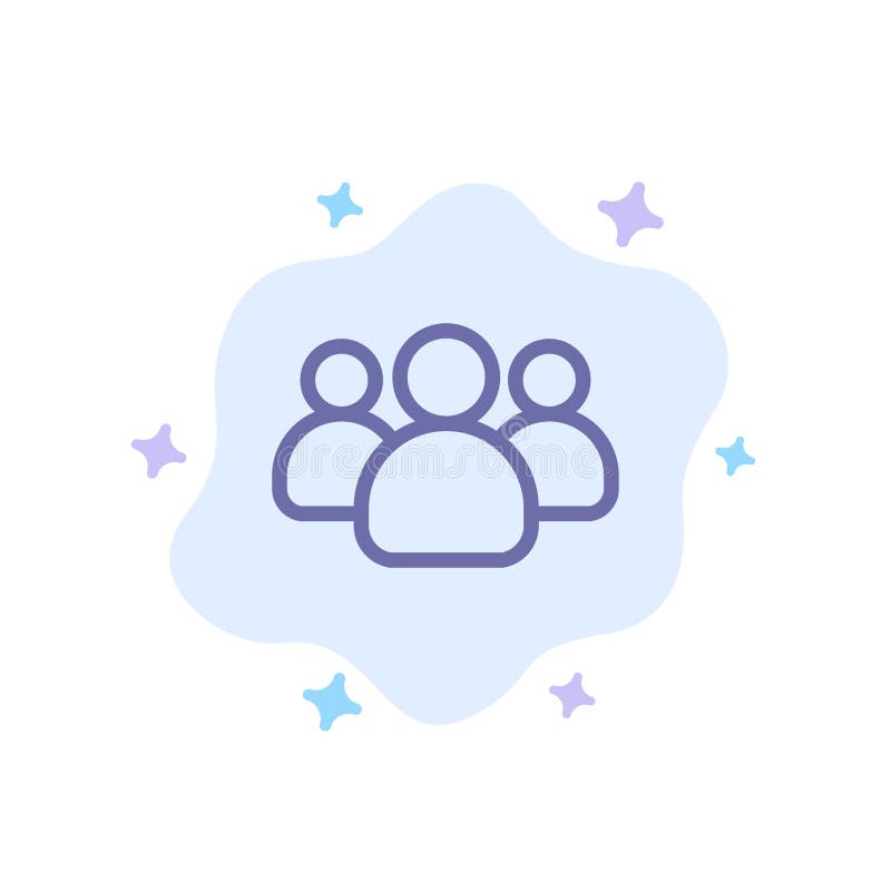 Friends, Group, Users, Team Blue Icon on Abstract Cloud Background ...