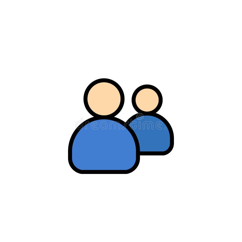 Friends, Group, Users, Team Business Logo Template. Flat Color Stock ...