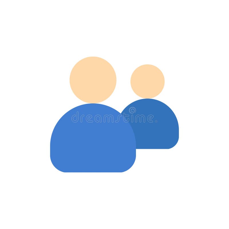 Friends, Group, Users, Team Flat Color Icon. Vector Icon Banner ...