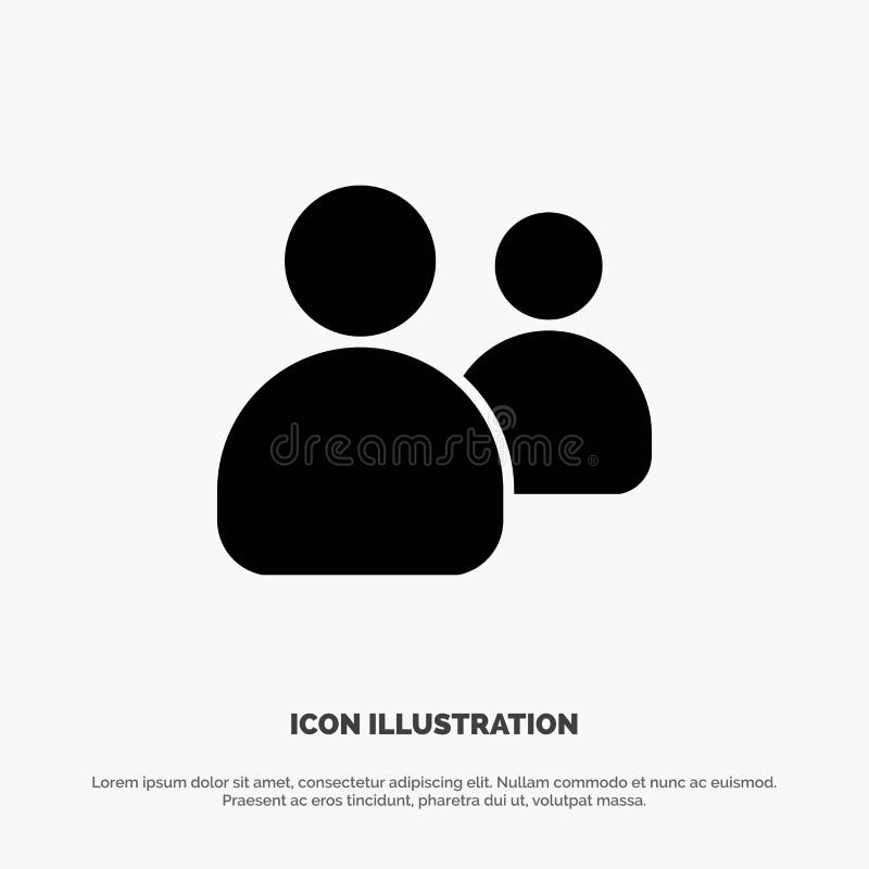 Friends, Group, Users, Team Solid Glyph Icon Vector Stock Vector ...