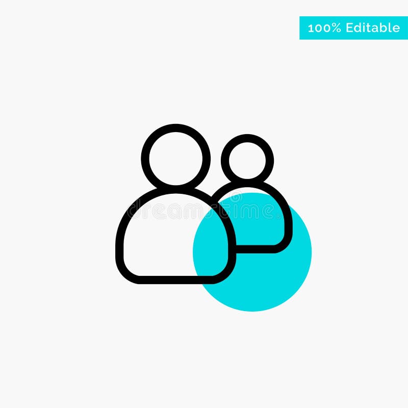 Friends, Group, Users, Team Turquoise Highlight Circle Point Vector ...