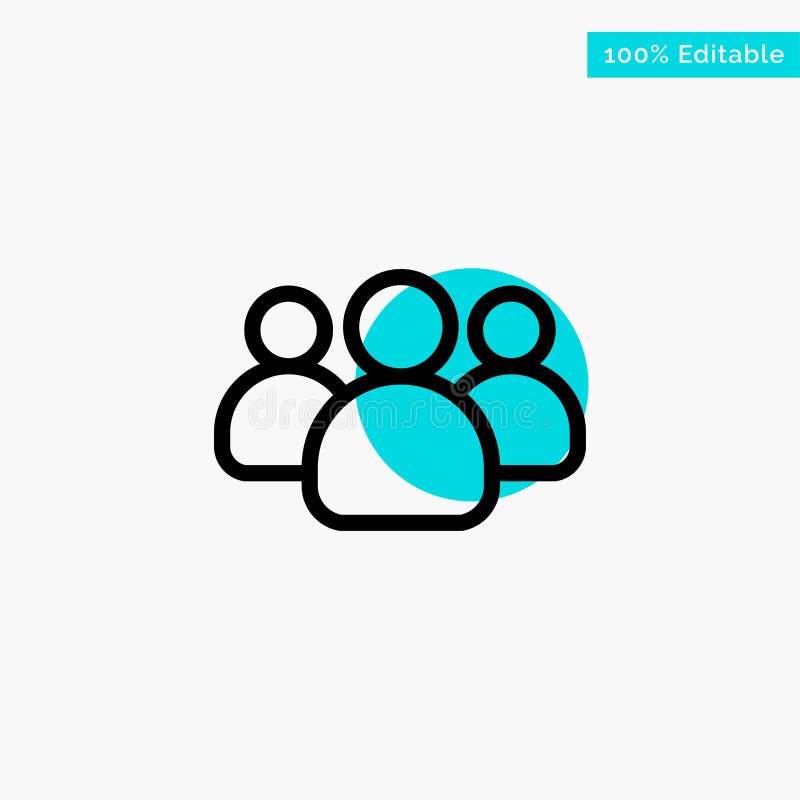 Friends, Group, Users, Team Turquoise Highlight Circle Point Vector ...